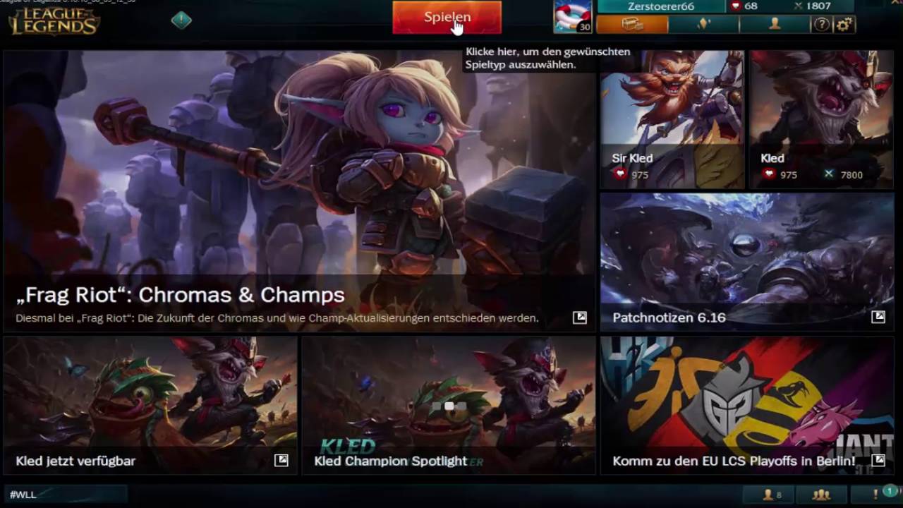 League of Legends raum Erstellen - Bug - YouTube