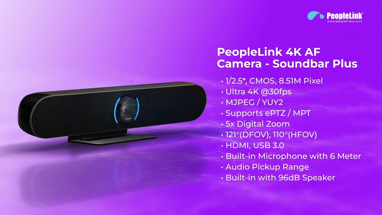 PeopleLink - 4K AF SOUNDBAR - YouTube