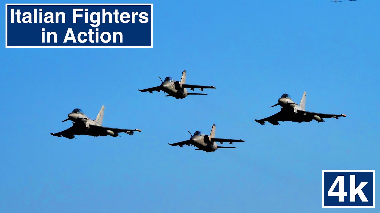 Italian Fighters in Action Eurofighter Typhoon and AMX Ghibli of ...