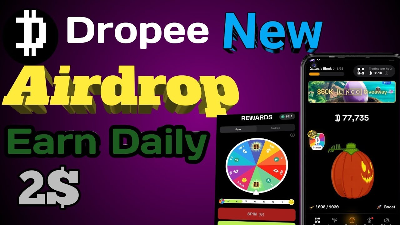 New Airdrop Daily Earn 2 And 5 Dollar । Dropee Airdrop - YouTube