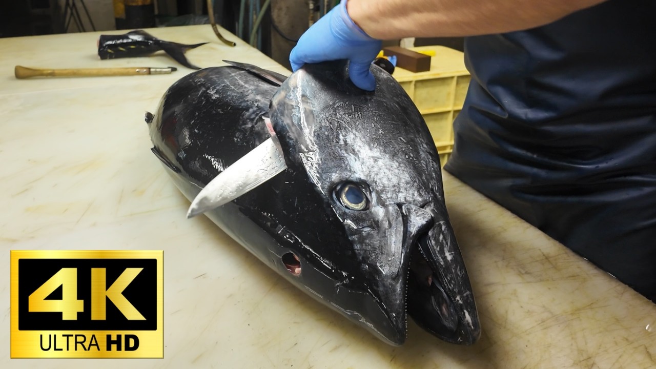 Dynamic Tuna Cutting Skills in Japan - How to Make Sushi | 4K - YouTube