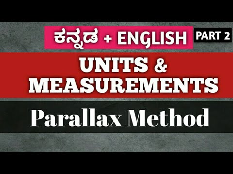 CLASS 11/1 PUC PHYSICS | UNITS AND MEASUREMENTS | PARALLAX METHOD ...