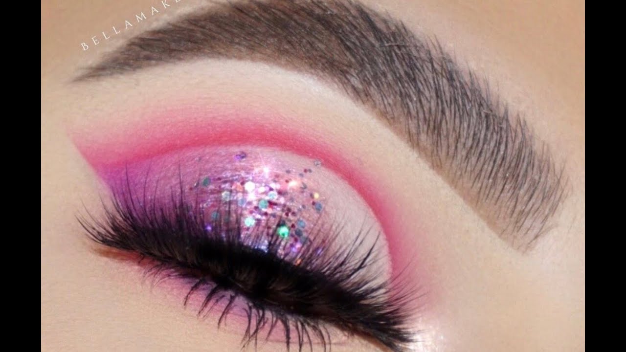 CRYSTAL PINK CUT CREASE TUTORIAL - YouTube