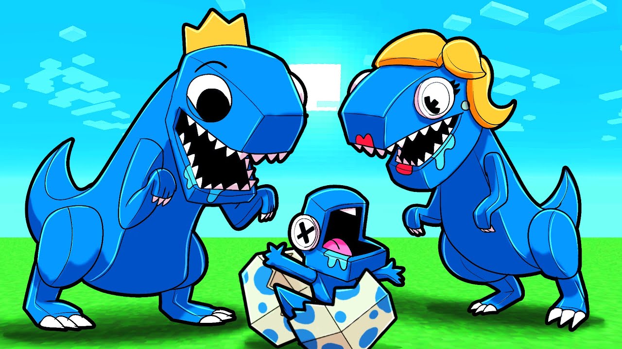 BLUE DINOSAUR FAMILY! - YouTube