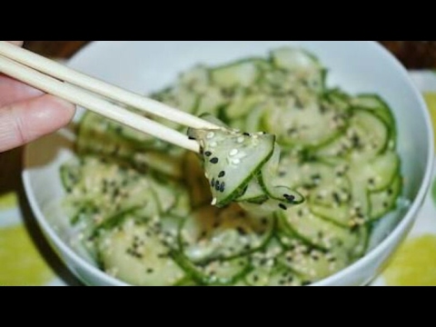 Salada Sunomono FÁCIL ( salada japonesa de pepino doce) - YouTube
