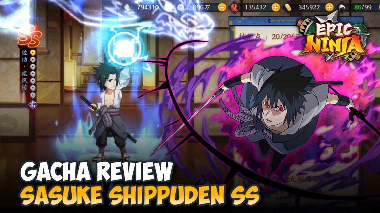 GACHA REVIEW SHOWCASE!? SASUKE SHIPPUDEN | Epic Ninja - YouTube