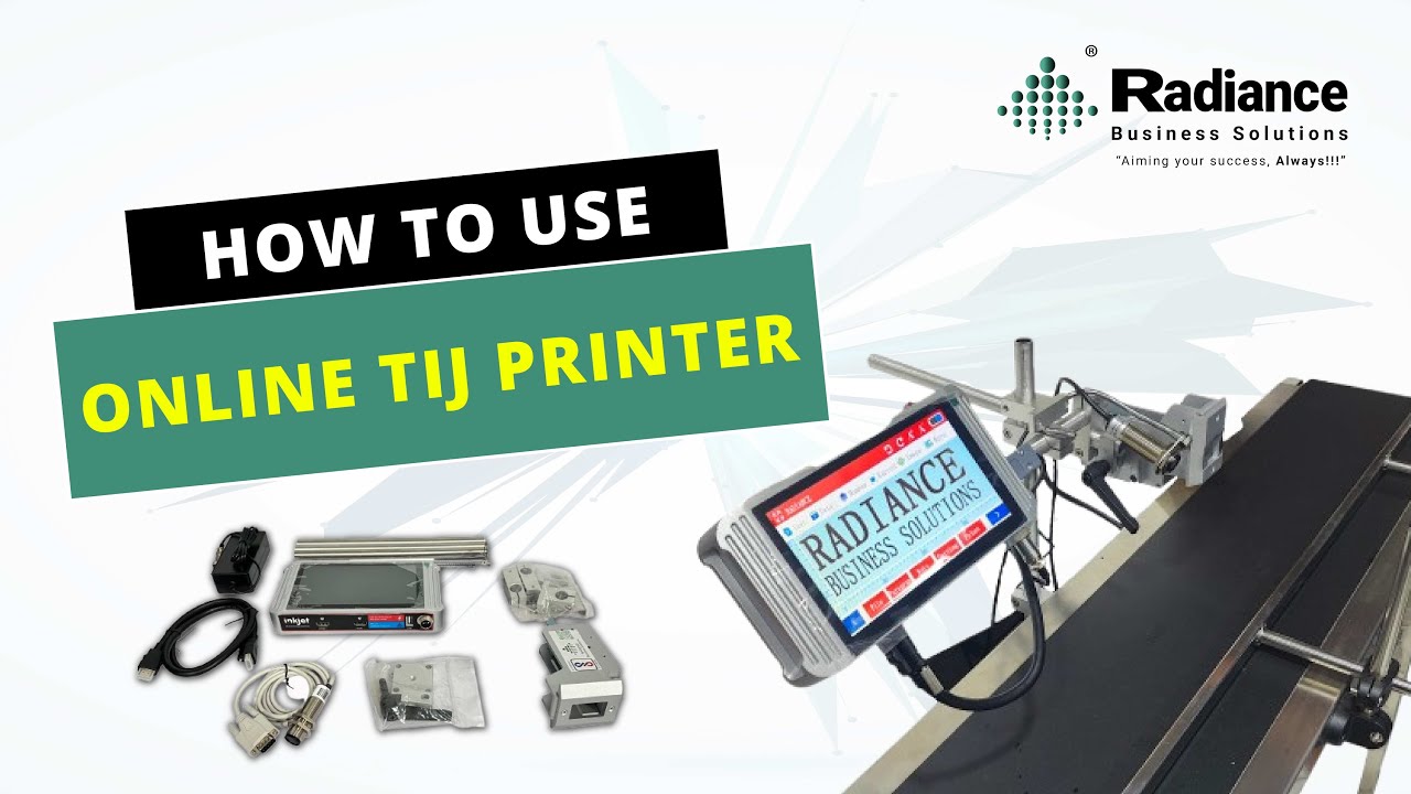 Radiance Online TIJ Printer How to Use. (HINDI) | Radiance Business ...
