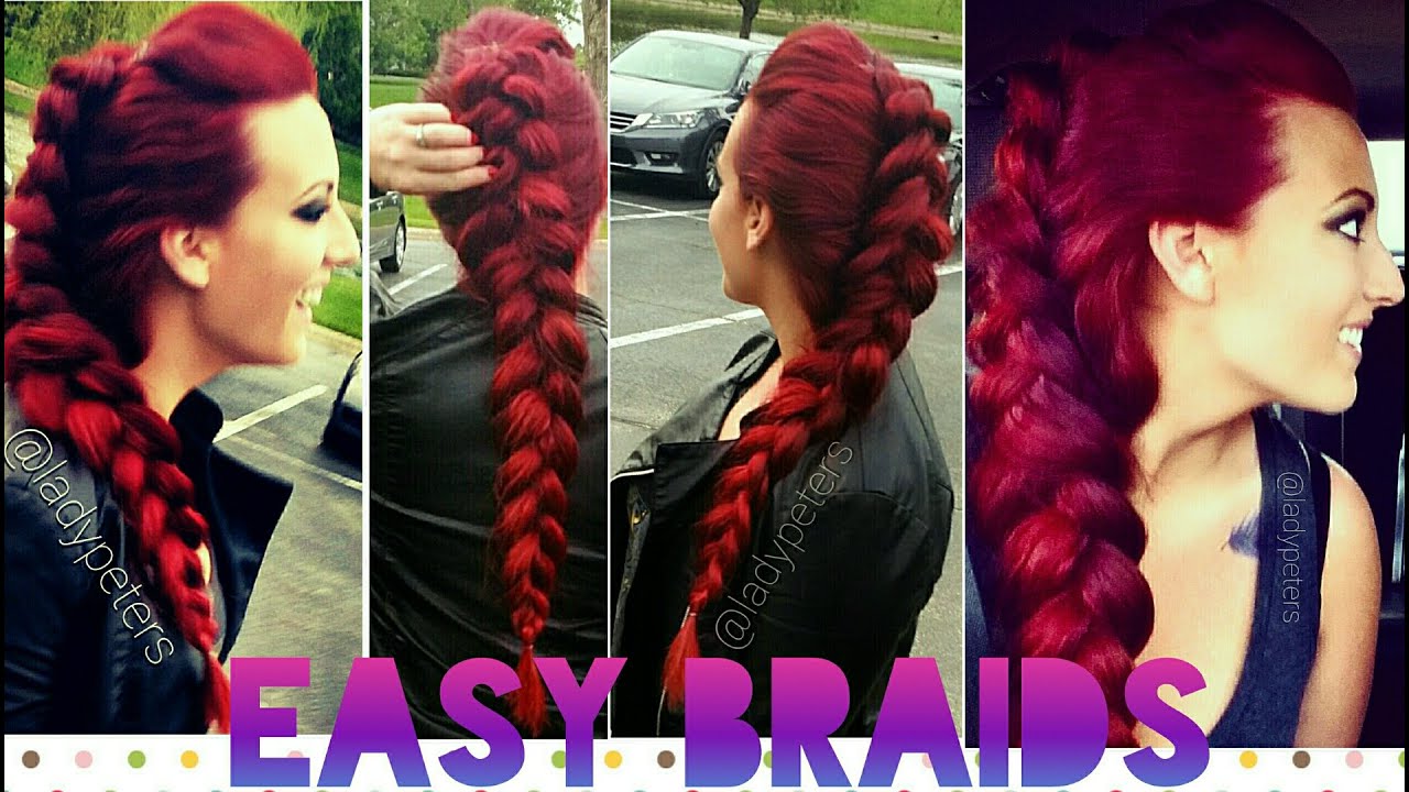 Easy Braids :: French Braid & Dutch Braid / Inverted Braid - YouTube