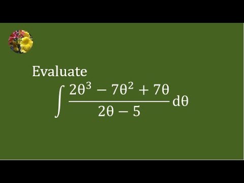 Solving indefinite integral using long division (TCET14E-CH8-Ex8.1-37 ...