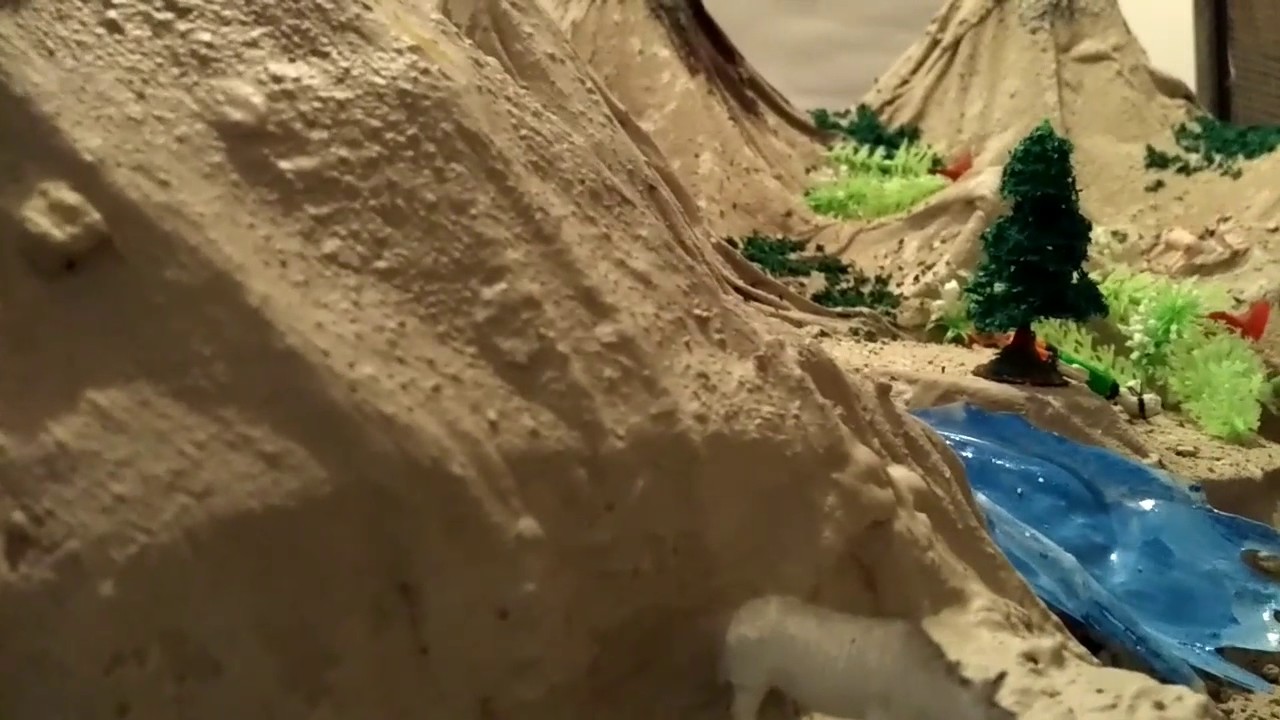 Making of mountain miniature model - YouTube
