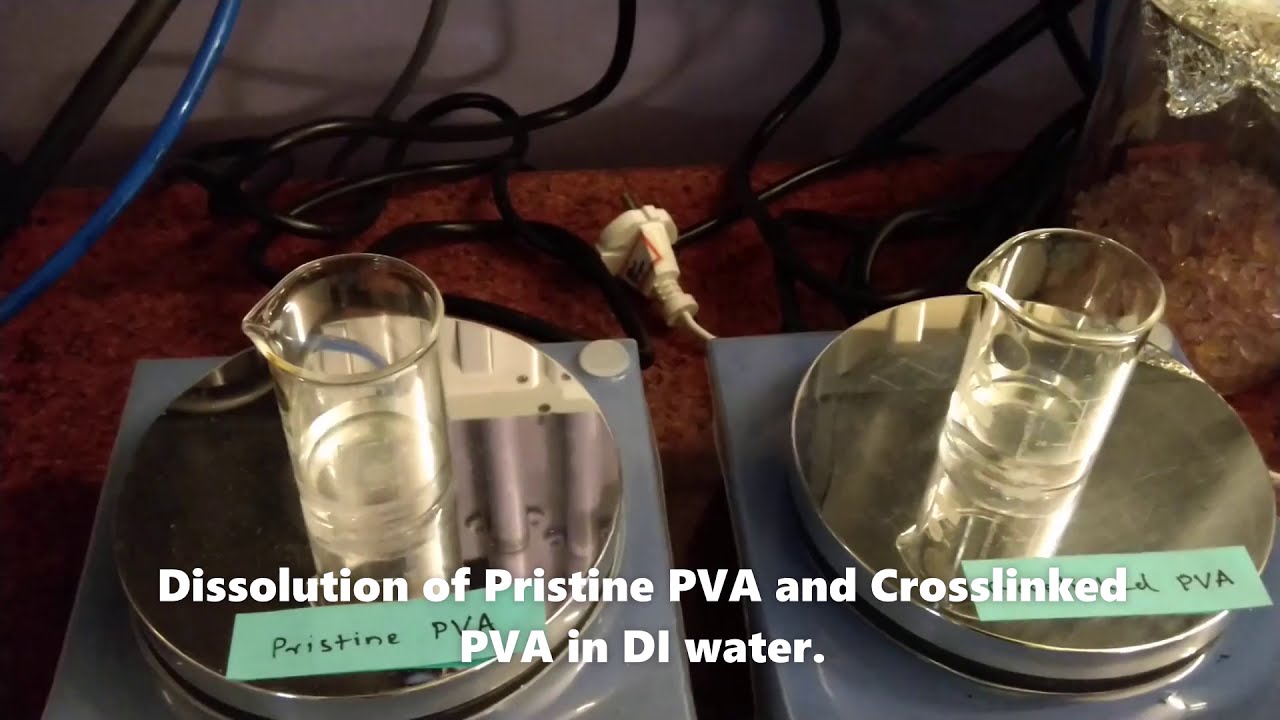 Water insoluble crosslinked polyvinyl alcohol (PVA) - YouTube