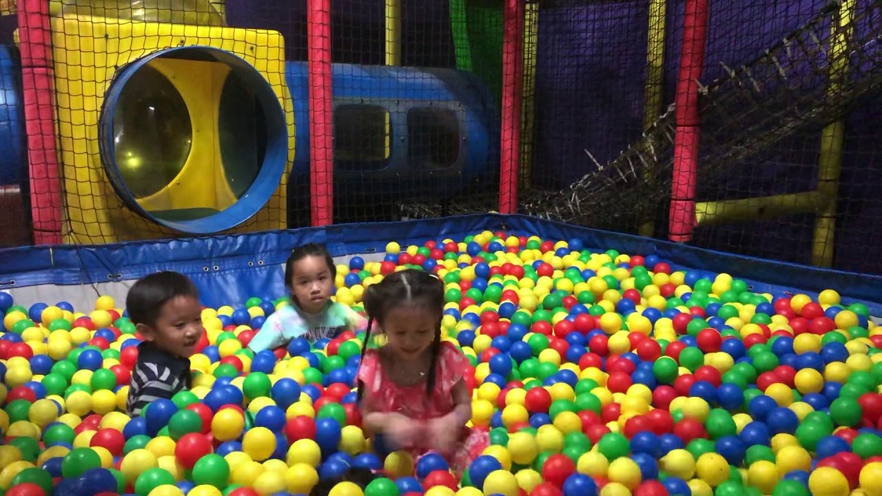 Having fun in the ballpit - YouTube