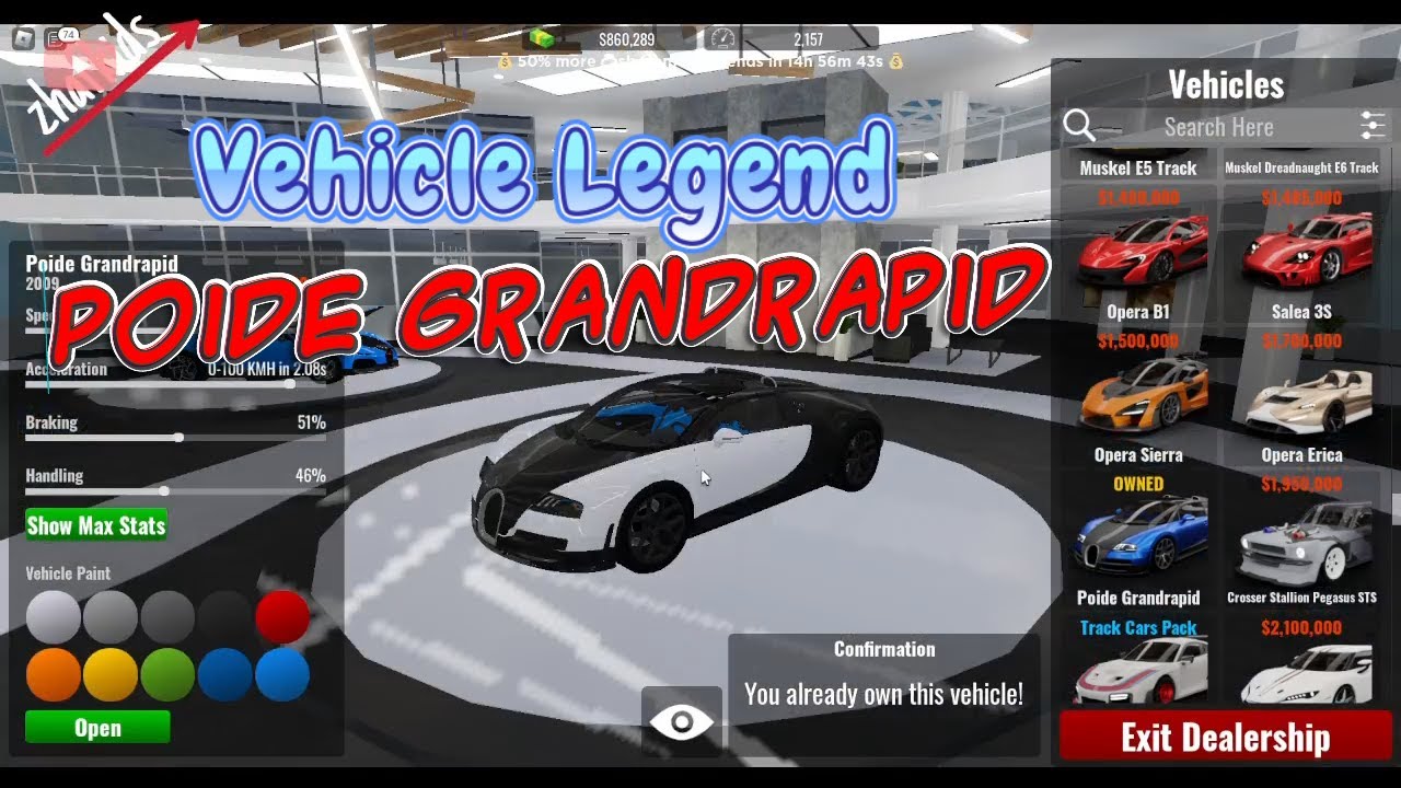 #roblox | Vehicle Legend review mobil baru poide grandrapid - YouTube