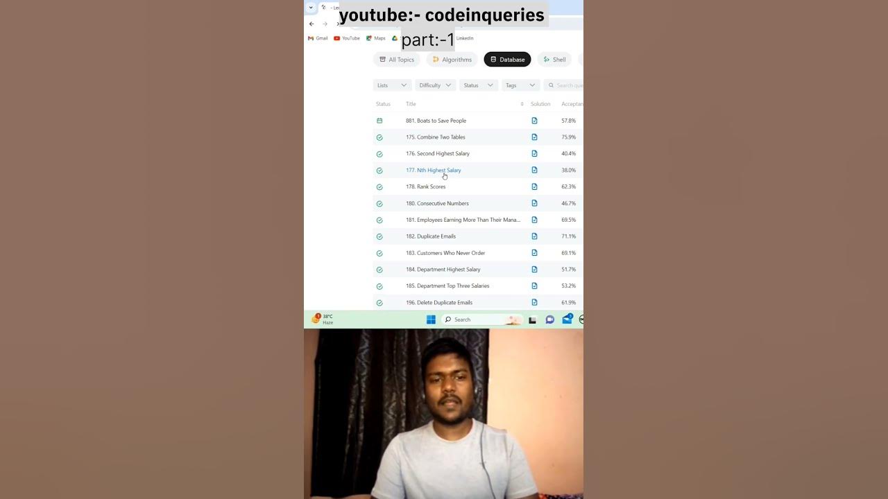 Nth Highest Salary Leetcode Sql Question Sql Sqlinterview Leetcode Dataanalysis Interview