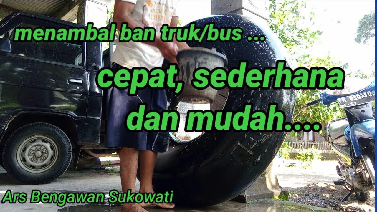 cara menambal ban truk/bus cepat, sederhana dan mudah #cepat#mudah# ...