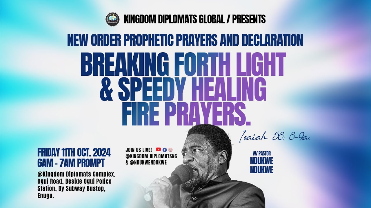 BREAKING FORTH LIGHT & SPEEDY HEALING FIRE PRAYERS W/ PST. NDUKWE | 11/10/24 | NOPPAD - YouTube