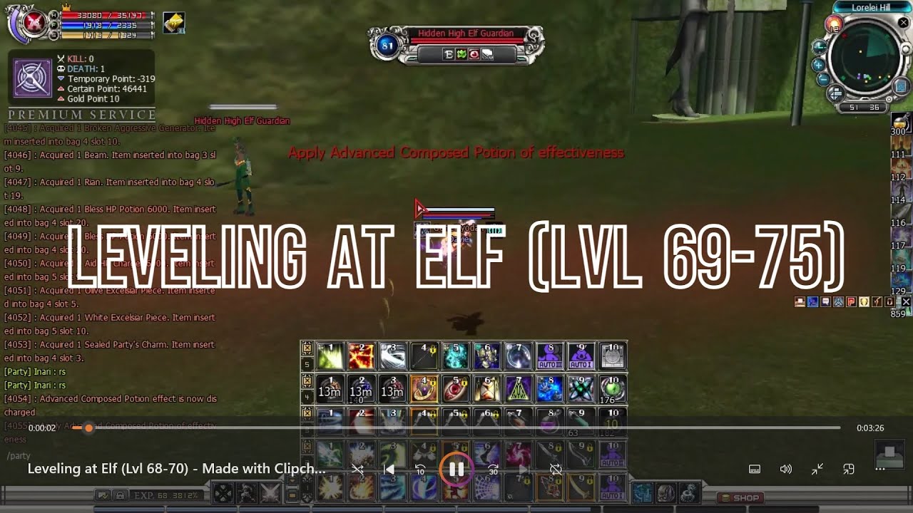 Leveling at Elf (Lvl 69-75) - RF Online Playpark Desolation - YouTube