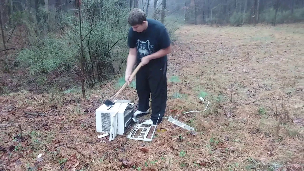 Air Conditioner DESTRUCTION(It started smoking) - YouTube