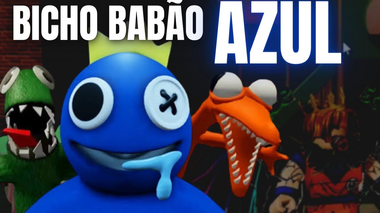 Zoei o BICHO BABÃO AZUL e seus amigos coloridos em ROBLOX rainbow ...