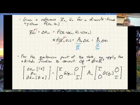 Optimal Control (CMU 16-745) 2023 Lecture 15: LQR with Quaternions and Quadrotors - YouTube