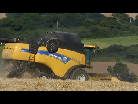2020 combine with a NEW Holland cx7080 - YouTube