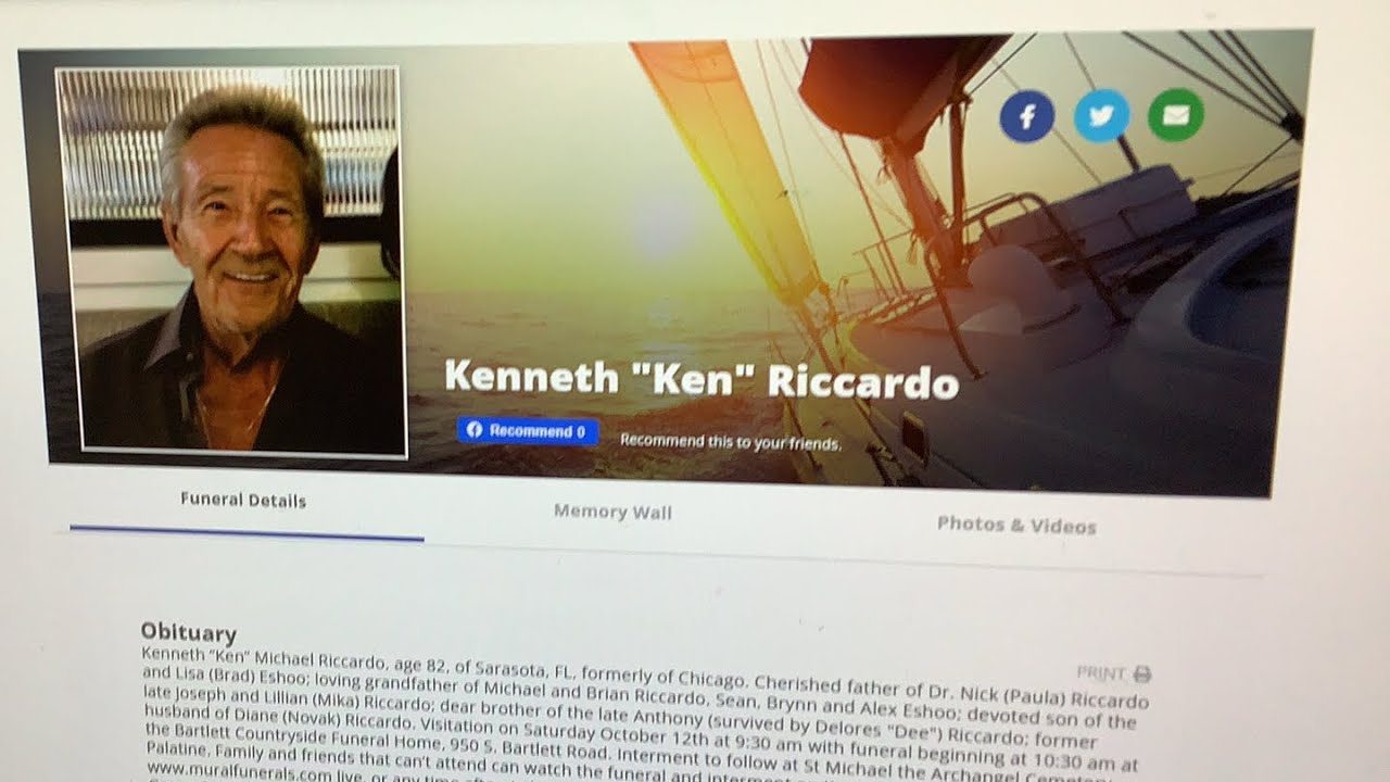 Kenneth “Ken” Michael Riccardo interment - YouTube