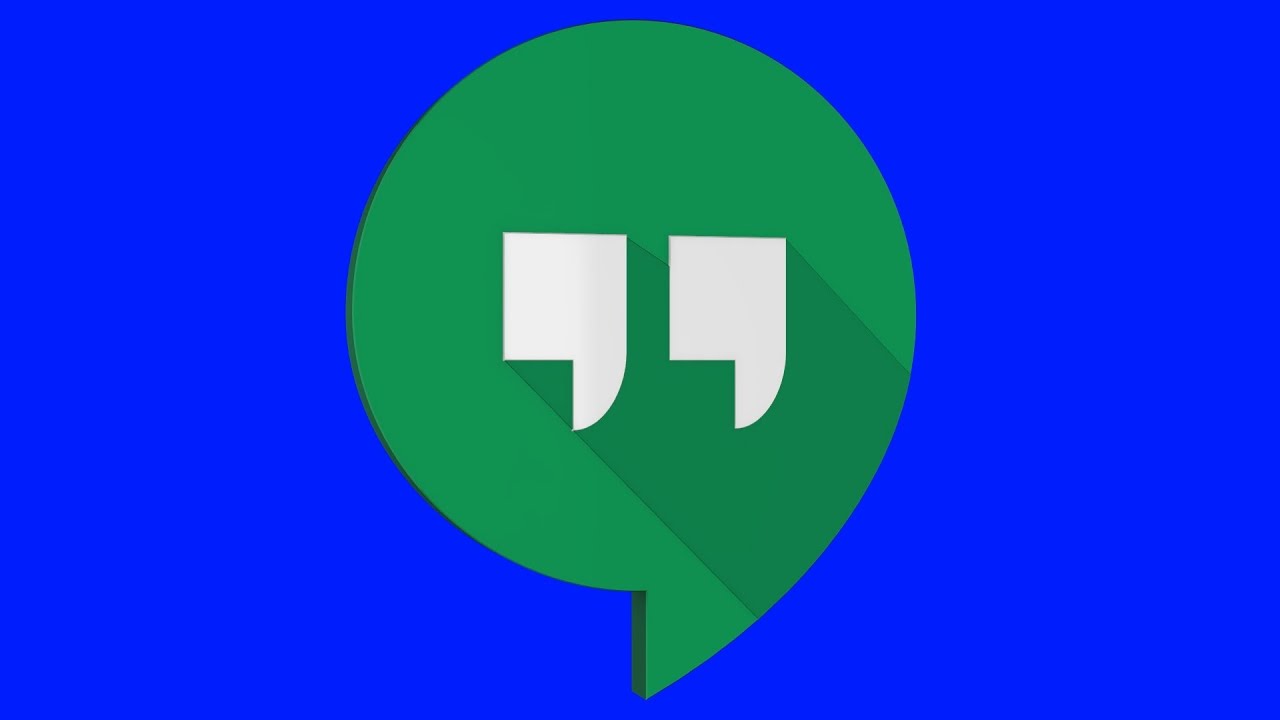 Google Hangouts Blue Screen Logo Loop Chroma Animation - YouTube
