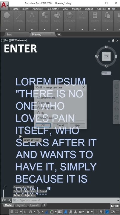 Change Text Case With TCase AutoCAD Command #shorts - YouTube