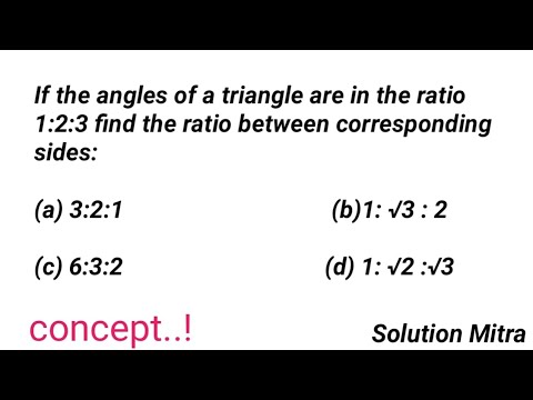 If the angles of a triangle are in the ratio 1:2:3 find the ratio ...