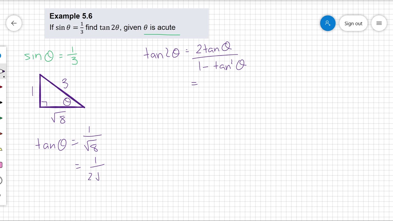 Double Angles Examples Explained - YouTube