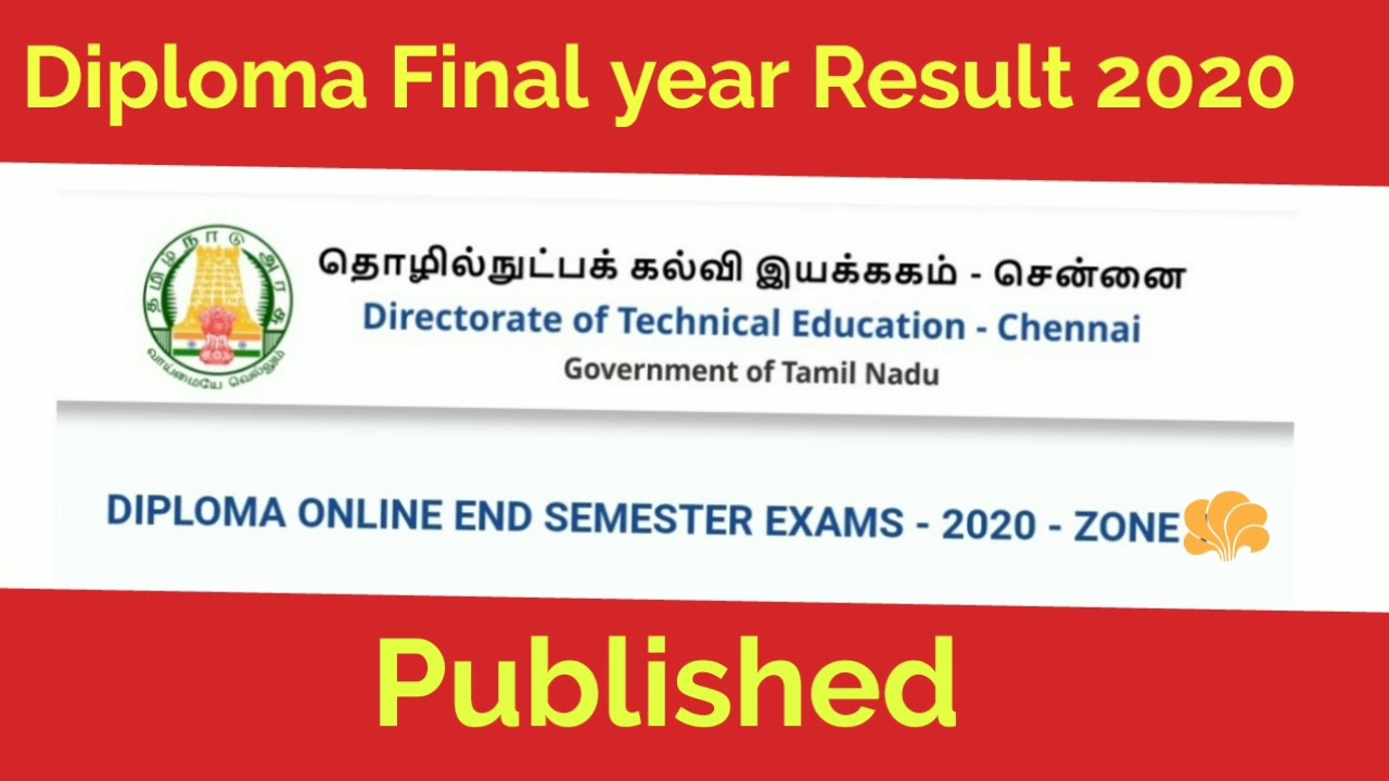 Diploma Final year Result 2020 | Diploma Final Semester Result 2020 ...