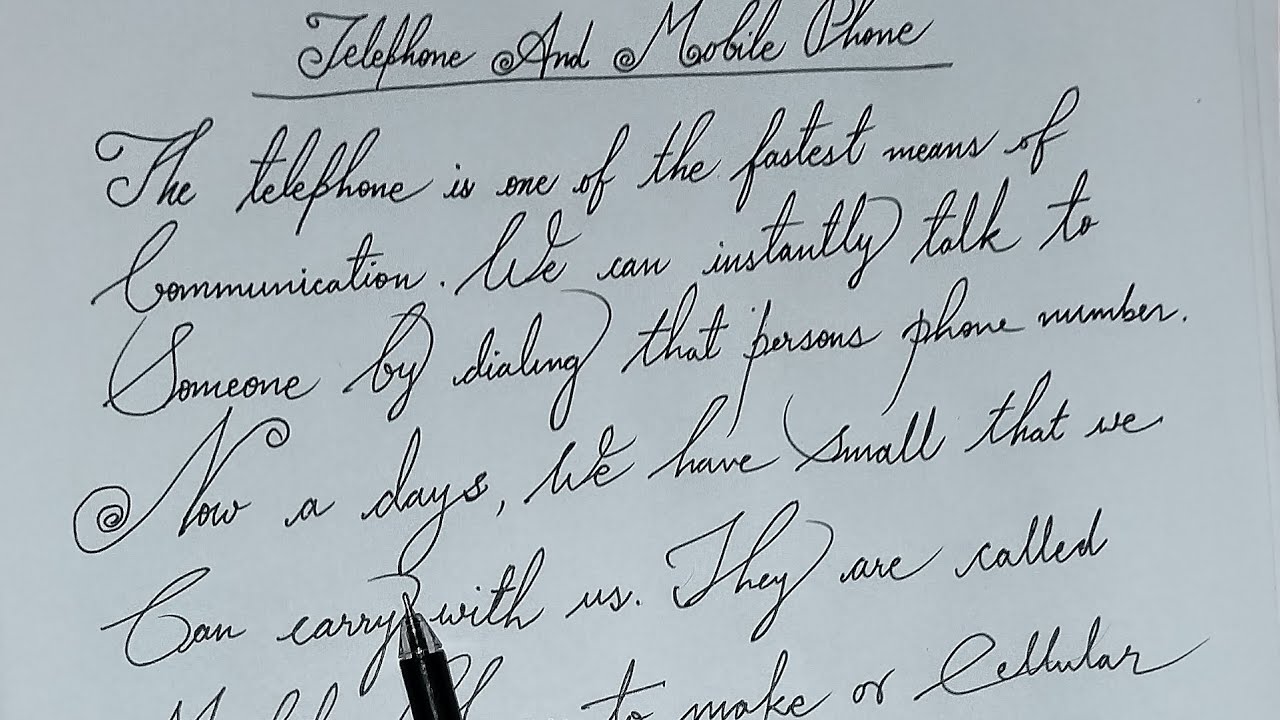 Long tail cursive handwriting || Neat and clean cursive handwriting ...
