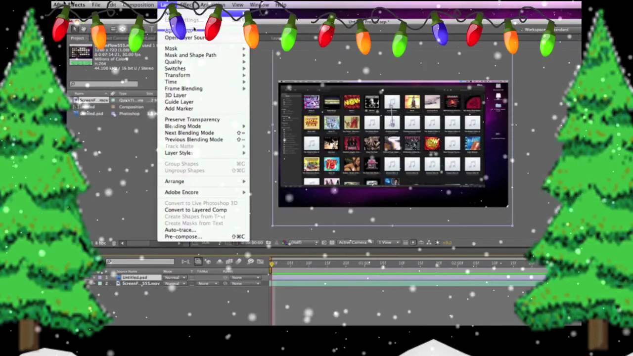 Mactutor30: Christmas Snow fall effect using GIMP and Adobe ...