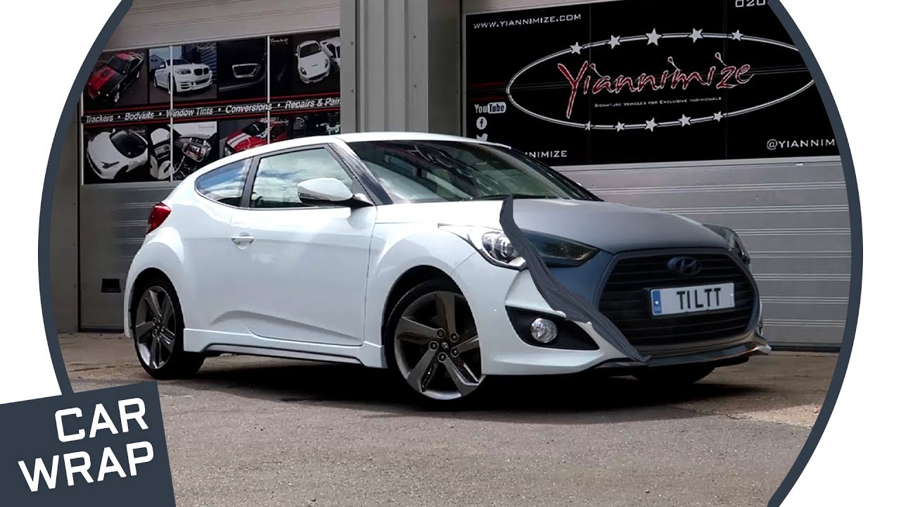 Hyundai Veloster Turbo wrapped Matte Metallic Charcoal - YouTube