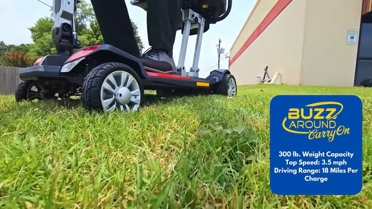 SPORTY & PORTABLE Buzzaround CarryOn 4 Wheel Electric Travel Scooter by ...