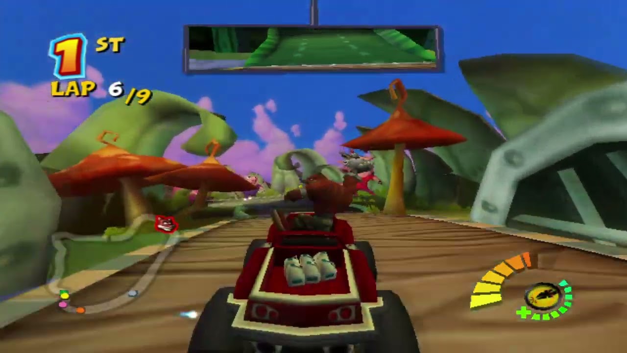 Crash Tag Team Racing Track and the Beanstalk 9 Laps Crunch - YouTube