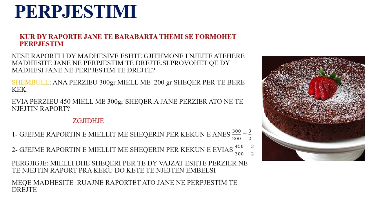 RAPORTI DHE PERPJESTIMI, PERMBLEDHJE JAVORE - MATEMATIKË 7 - YouTube