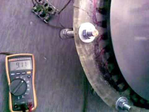 Axial Flux generator with a new cog stator - YouTube