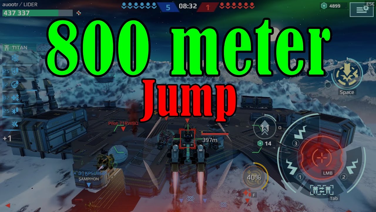 WR War Robots - Raptor Amazing Power jump 800 meter - YouTube