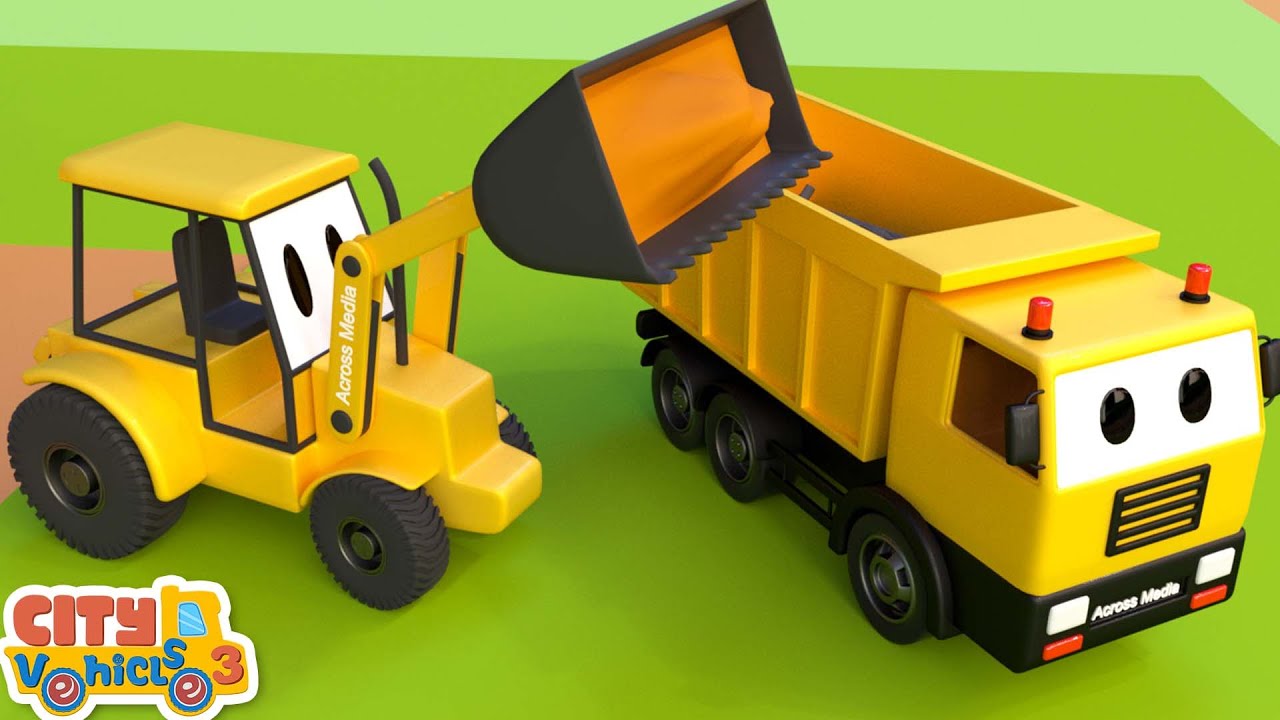 Construction vehicles rescue dump truck fall into river and rebuild new ...