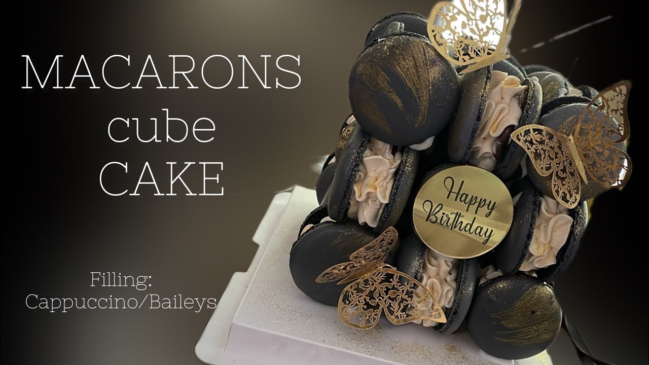 MACARONS CUBE CAKE 🖤FRENCH MACARONS 🖤CAKE 🖤MACARON🖤МАКАРОН КУБ ТОРТ 🖤 ...