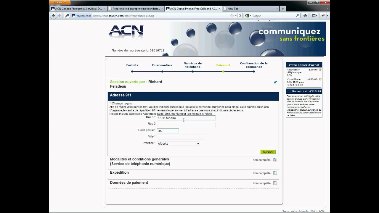 Commander un service numérique chez ACN CANADA - YouTube