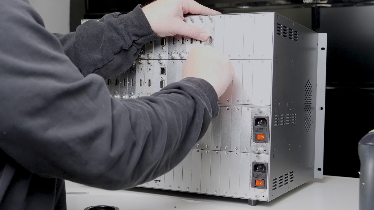 Adding HDMI output card to Modular Matrix Switch - YouTube