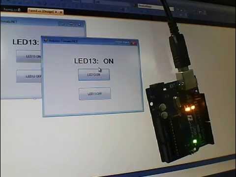 Test Firmata.NET on C# with Arduino + StandardFirmata firmware - YouTube