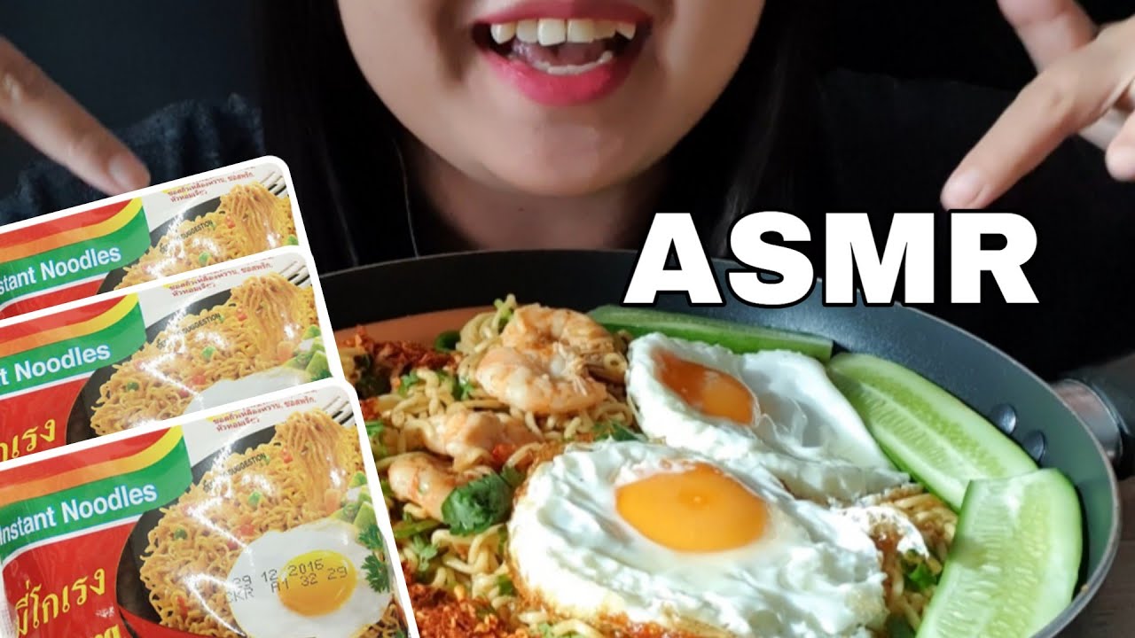 ASMR 3 Packs Indomie Goreng Noodles *BIG BITES* Indonesian Noodles ...