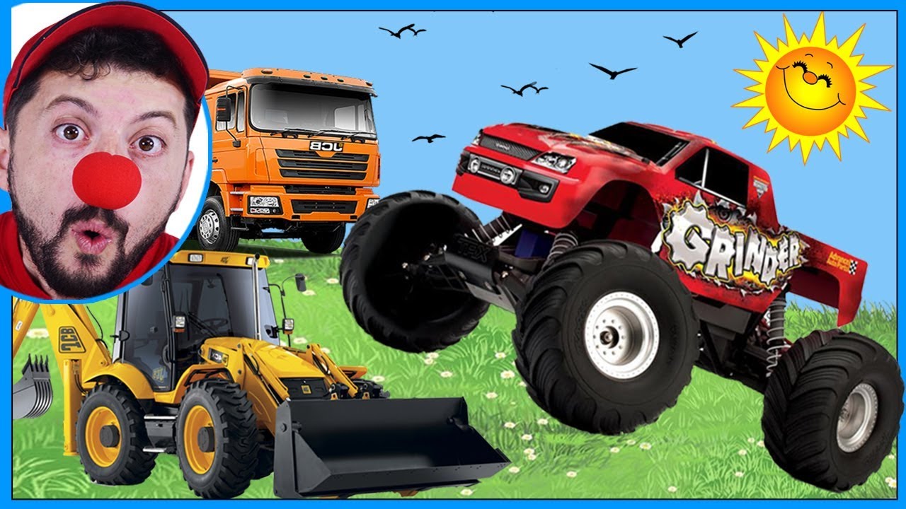 Construction vehicles Dump Truck, Excavator & Monster truck toy - YouTube