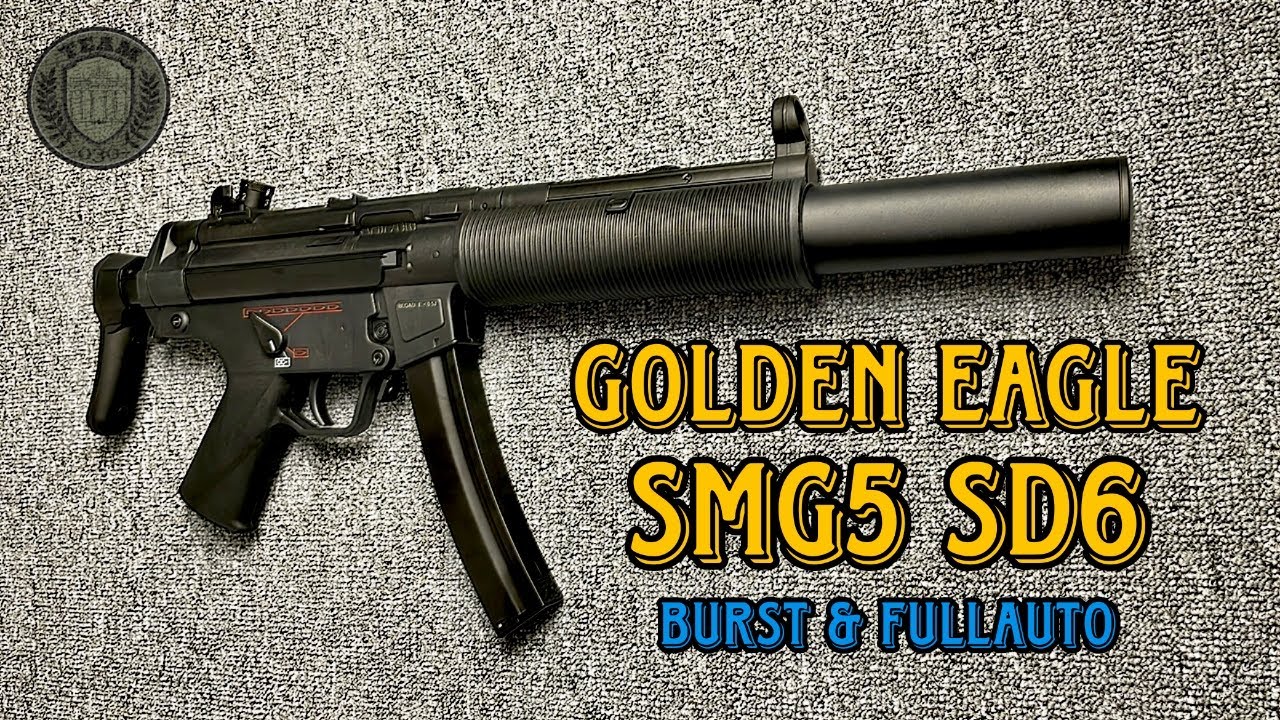 [R] GOLDEN EAGLE/JG MP5 SD6 Airsoft (SMG 05 SD6) 0,5 Joule mit ASCU Pro ...