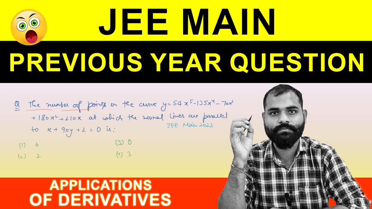Understanding the Question of Application of Derivatives from JEE Main ...