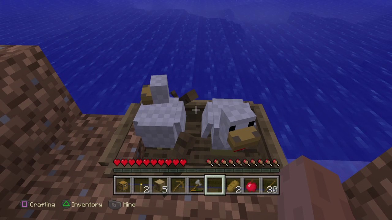 Minecraft: PlayStation | two Chickens in a BOAT!!!????? - YouTube