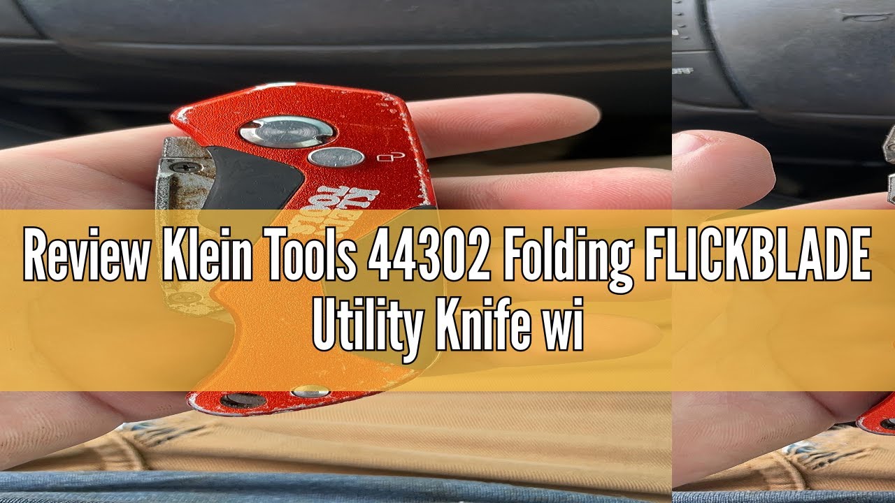 Review Klein Tools 44302 Folding FLICKBLADE Utility Knife with Side ...